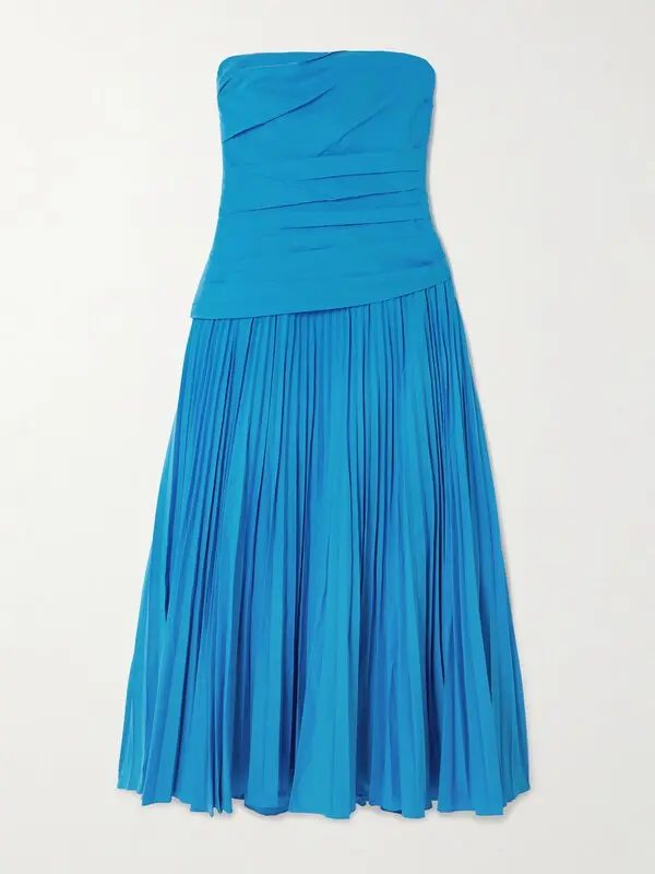Simkhai Arie Strapless Cotton-blend Midi Dress