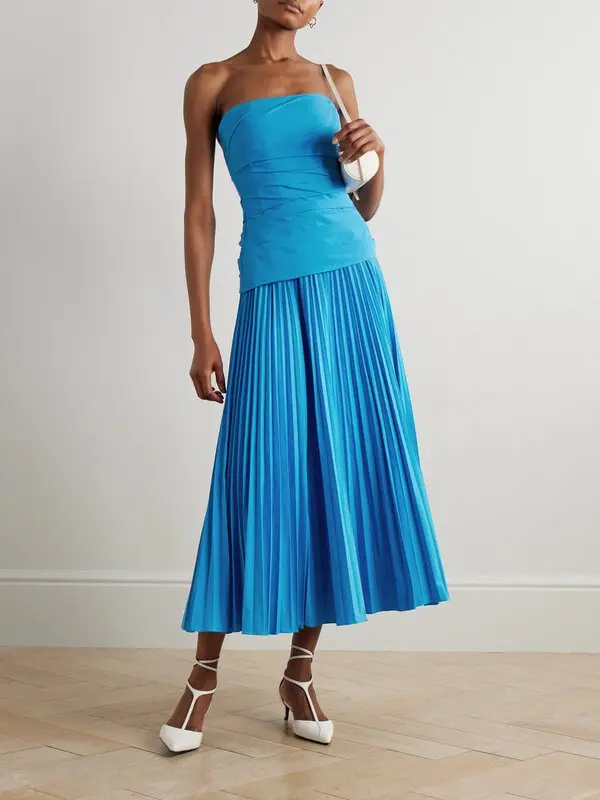 Simkhai Arie Strapless Cotton-blend Midi Dress
