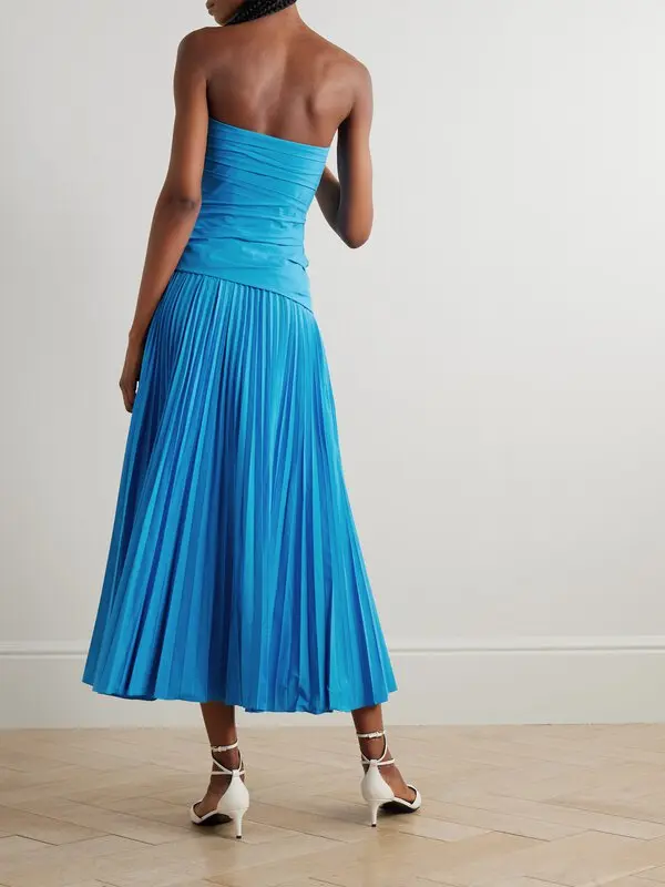 Simkhai Arie Strapless Cotton-blend Midi Dress