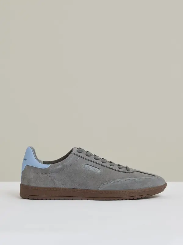 REISS Bode Suede Low-top Trainers - Dark Grey