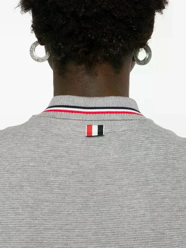 Thom Browne Rwb-stripe Pleated Midi Dress