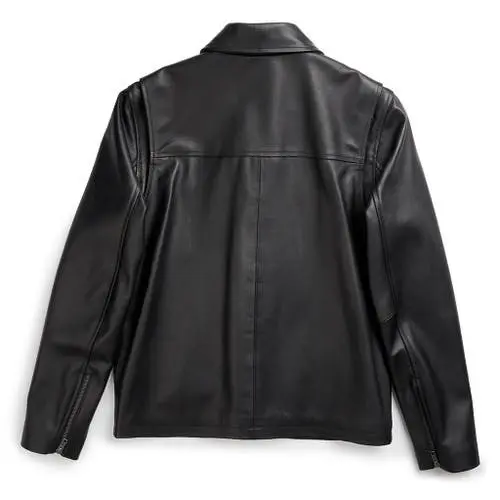 LAST WOLF Rainer Moto Leather Jacket - Black