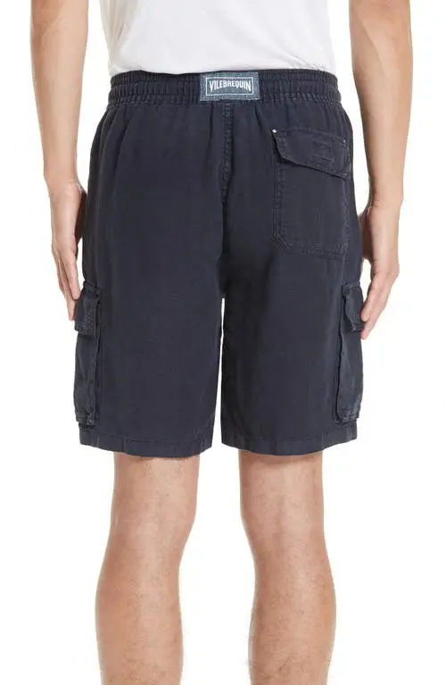 Vilebrequin Linen Cargo Bermuda Shorts - Blue