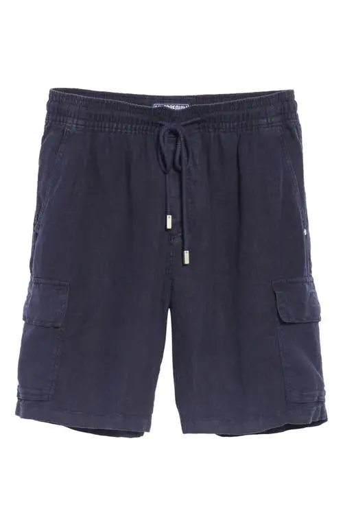 Vilebrequin Linen Cargo Bermuda Shorts - Blue