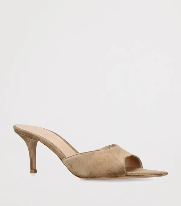GIANVITO ROSSI Suede Elle Mules
