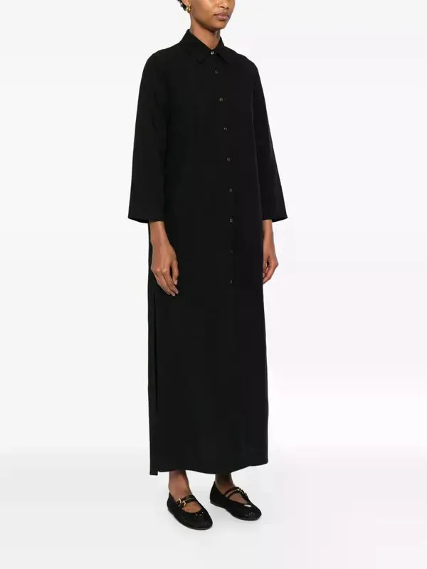 black long sleeve a-line penni midi dress Black Long Sleeve A-Line Penni Midi Dress main image 1