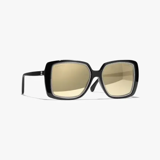 Chanel Square Sunglasses - Black