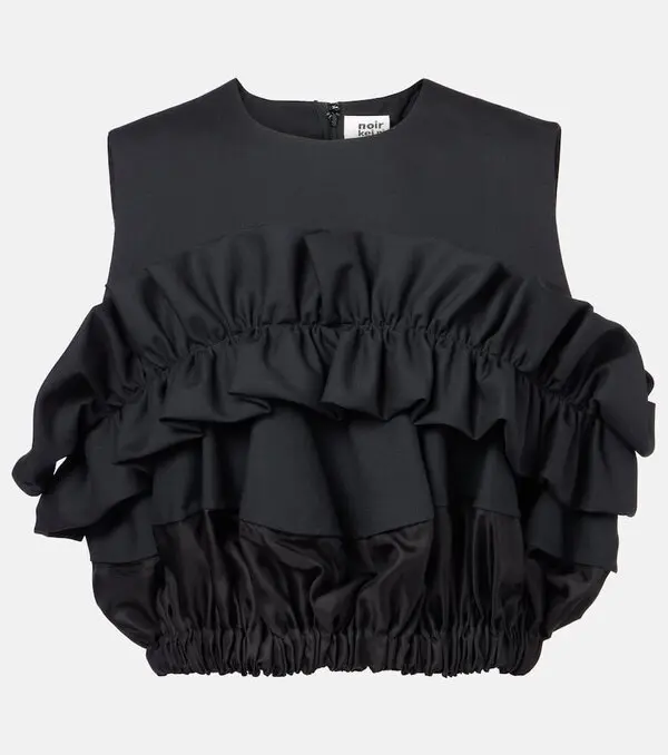 Noir Kei Ninomiya Ruffled Wool Top
