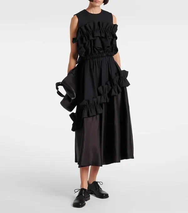 Noir Kei Ninomiya Ruffled Wool Top