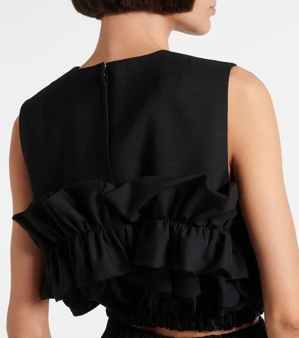 Noir Kei Ninomiya Ruffled Wool Top