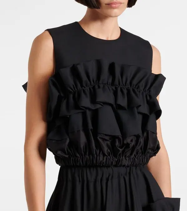 Noir Kei Ninomiya Ruffled Wool Top