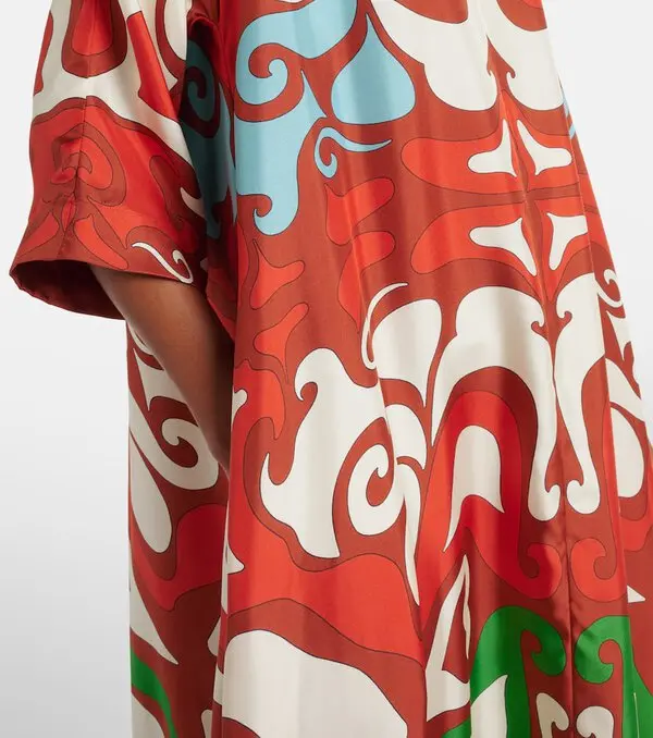 La DoubleJ Muumuu Printed Silk Twill Maxi Dress
