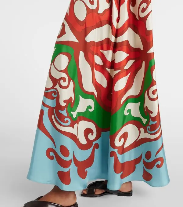 La DoubleJ Muumuu Printed Silk Twill Maxi Dress