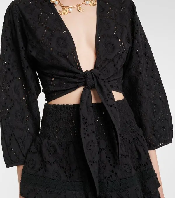 Melissa Odabash Pia Cotton Lace Top