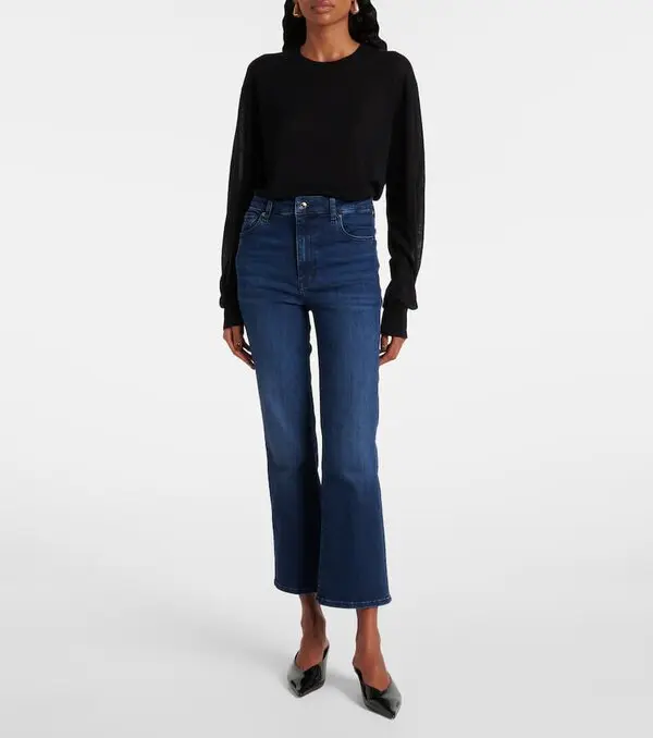 FRAME Reboot Crop High-rise Bootcut Jeans