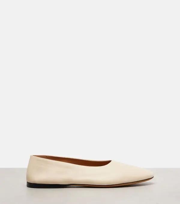 THE ROW Awar Leather Ballet Flats