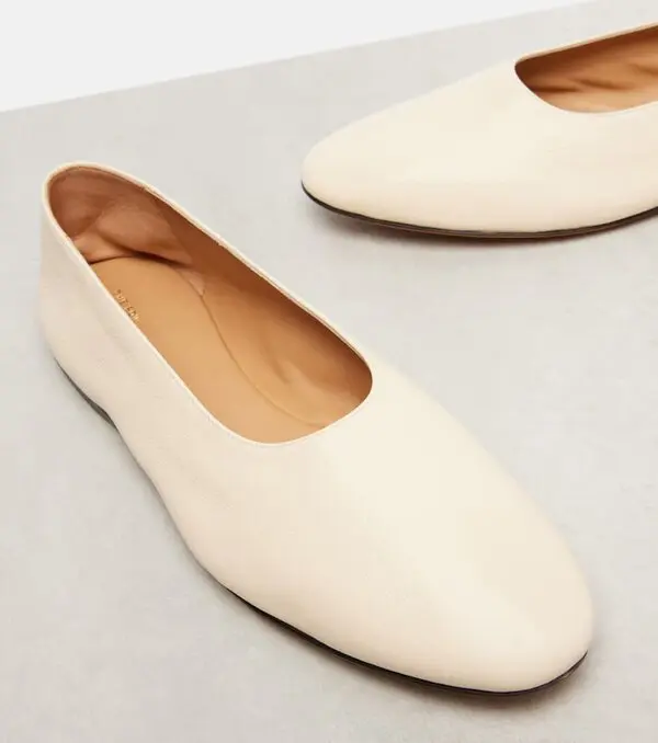 THE ROW Awar Leather Ballet Flats