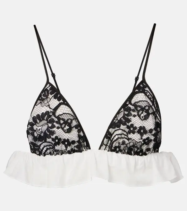 Prada Lace Bralette - Black