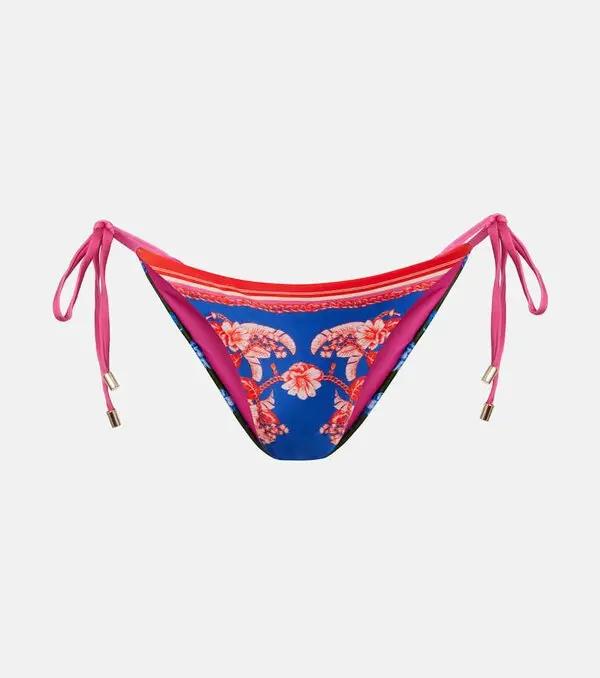 Farm Rio Colorblocked Floral Bikini Bottom - Multicoloured