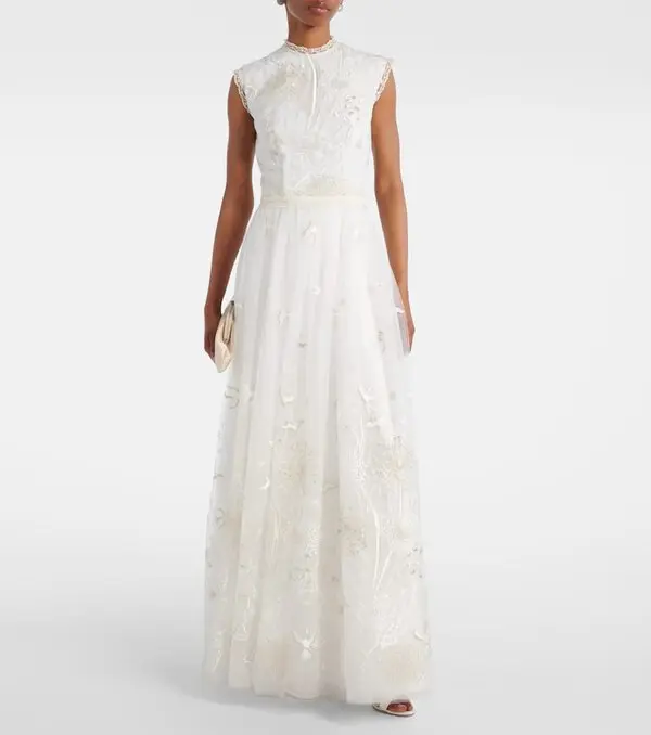 Costarellos Embroidered Bridal Gown