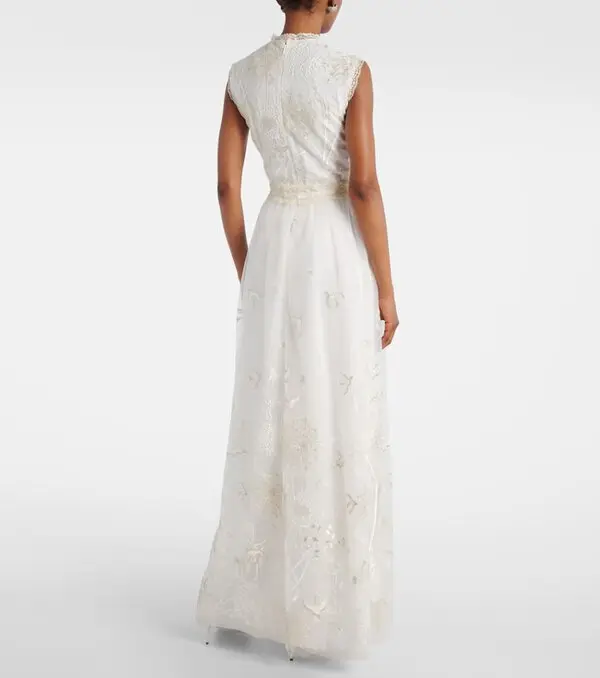 Costarellos Embroidered Bridal Gown