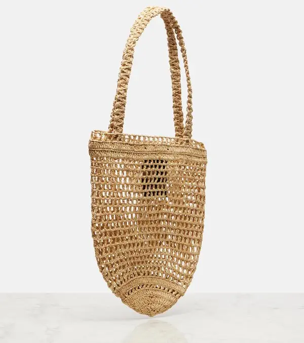Chloé Small Raffia Tote Bag - Beige