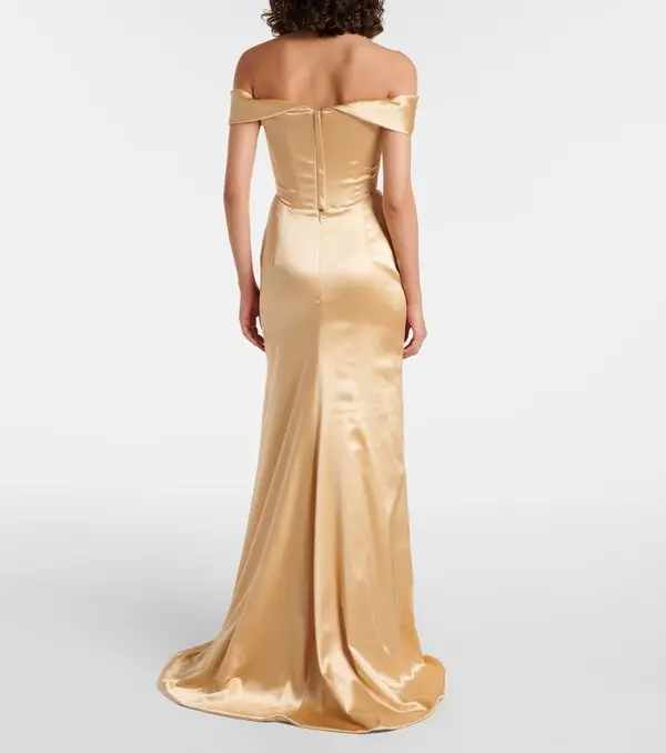 VIVIENNE WESTWOOD Nova Cora Satin Corset Gown - Beige