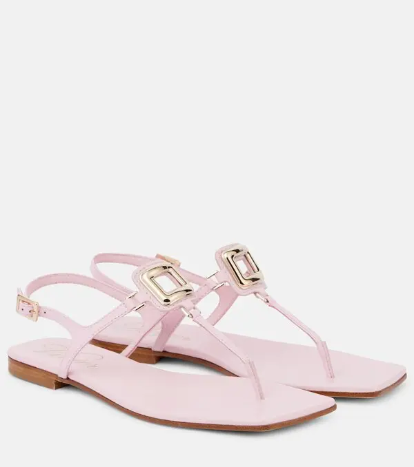 ROGER VIVIER Viv' The Sea" Thong Sandals - Pink
