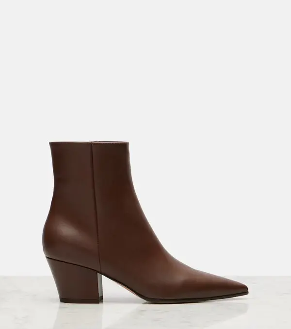 GIANVITO ROSSI Keinna 55 Leather Ankle Boots