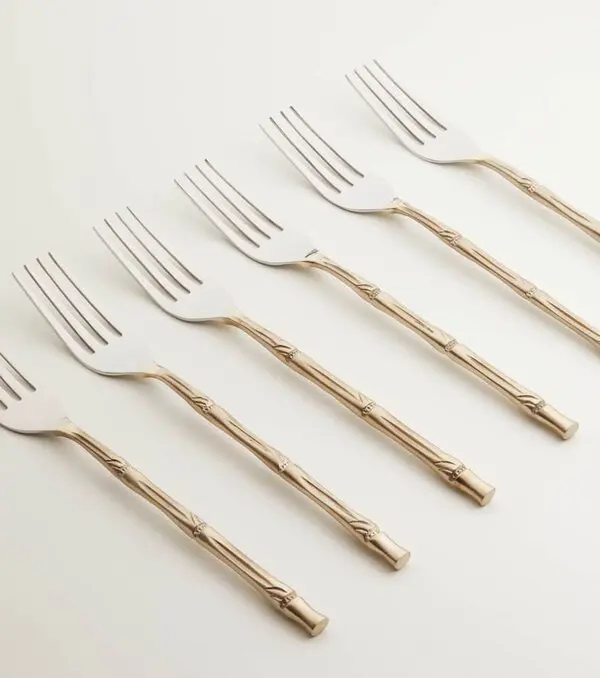 BITOSSI Bamboo 24-piece Stainless Steel Cutlery Set