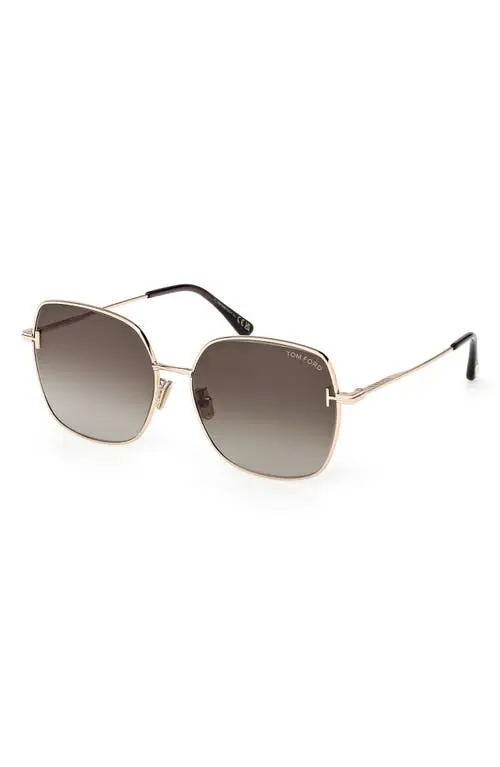 TOM FORD 59mm Gradient Square Sunglasses
