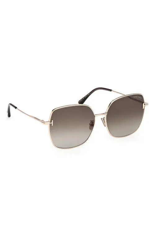 TOM FORD 59mm Gradient Square Sunglasses