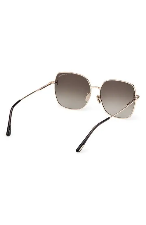 TOM FORD 59mm Gradient Square Sunglasses