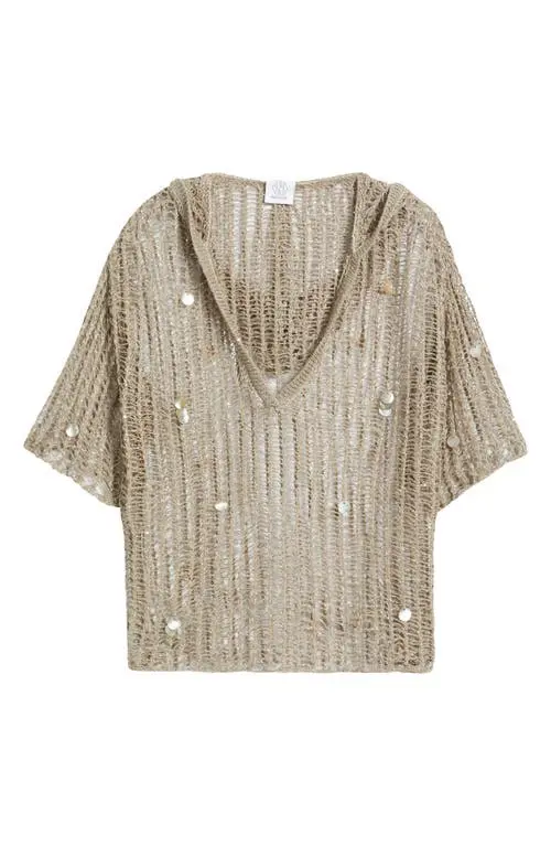 NIKKI LUND Aaliyah Sequin Hooded Sweater