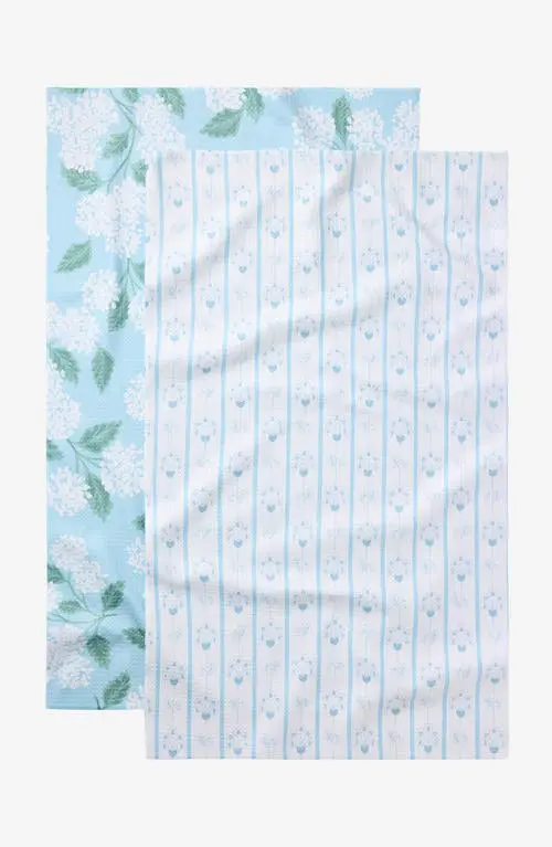 GEOMETRY Kitchen Tea Towel Set - Soft Blue