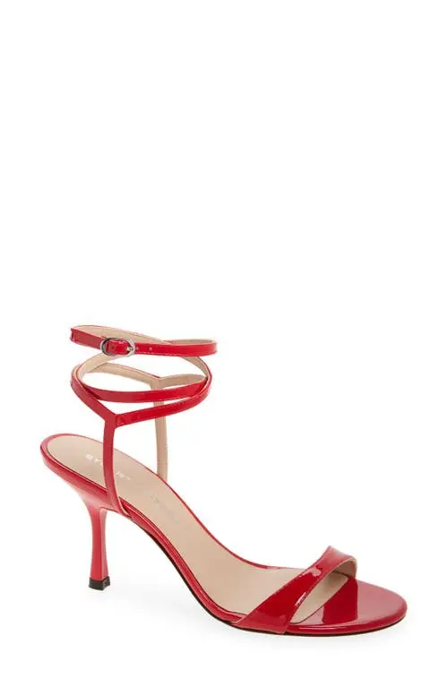 STUART WEITZMAN Nudist Wrap 85 Sandal - Cherry