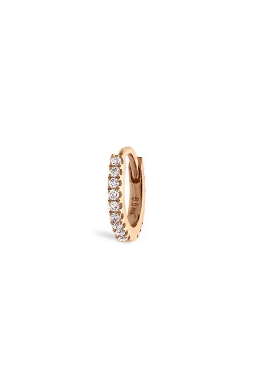 MARIA TASH Diamond Eternity Single Hoop Earring - 18k Rose Gold/ Diamond