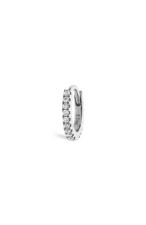 MARIA TASH Diamond Eternity Single Hoop Earring - 18k White Gold/diamond