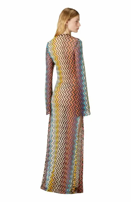 Missoni Long Caftan With Zig Zag Pattern