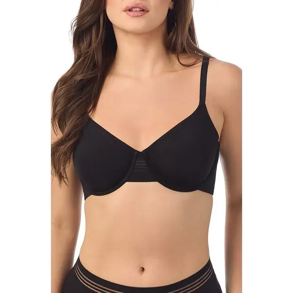 Le Mystère Second Skin Underwire Minimizer Bra - Black