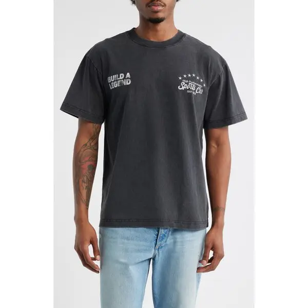ID SUPPLY CO Build A Legend Graphic T-shirt - Washed Black