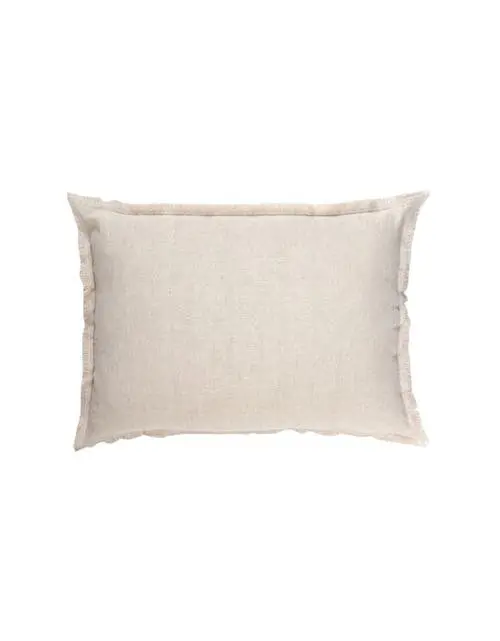 Anaya Natural Fringe Dutch Euro Linen Pillow Cover Only - Beige