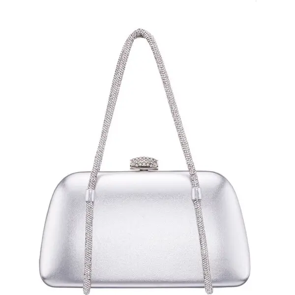 Nina Camara Frame Clutch - Silver