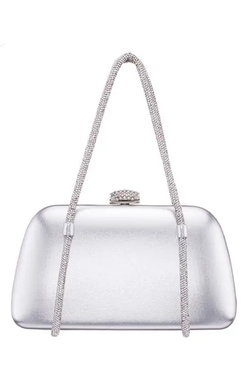 Nina Camara Frame Clutch - Silver