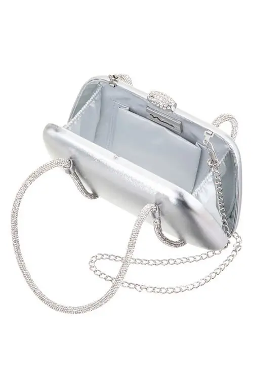 Nina Camara Frame Clutch - Silver