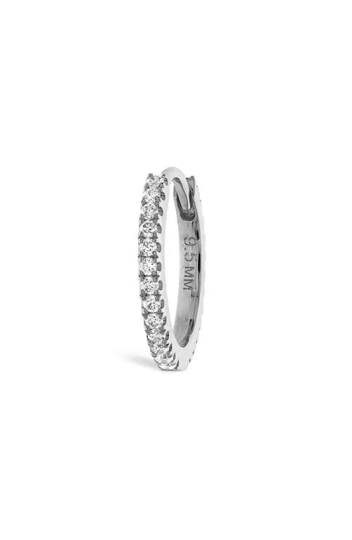MARIA TASH Diamond Eternity Single Clicker Hoop Earring - 18k White Gold/ Diamond