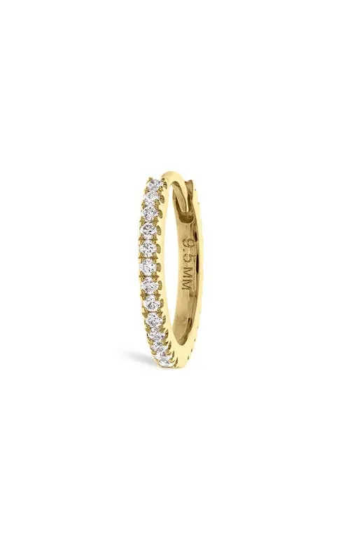 MARIA TASH Diamond Eternity Single Clicker Hoop Earring - 18k Yellow Gold/ Diamond