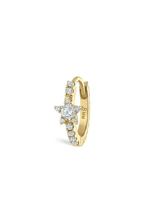 MARIA TASH Diamond Star Eternity Single Clicker Hoop Earring - 18k Yellow Gold/ Diamond