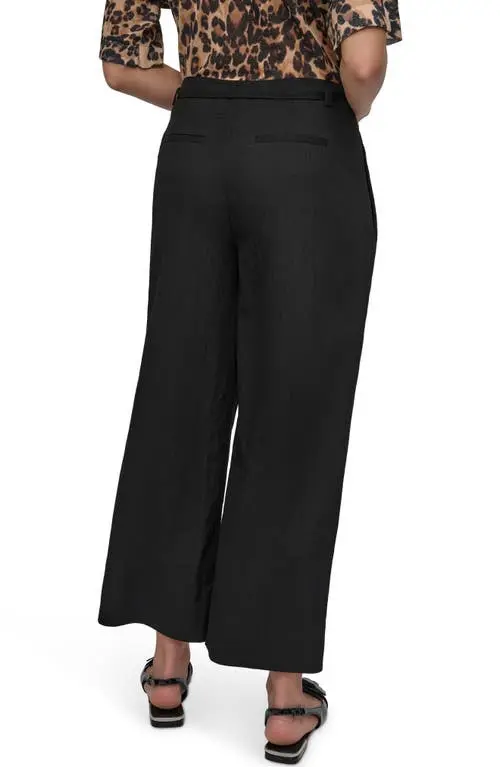 Dkny Tie Front Twill Pants - Black