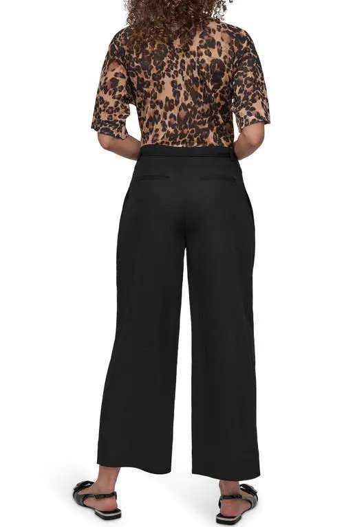 Dkny Tie Front Twill Pants - Black
